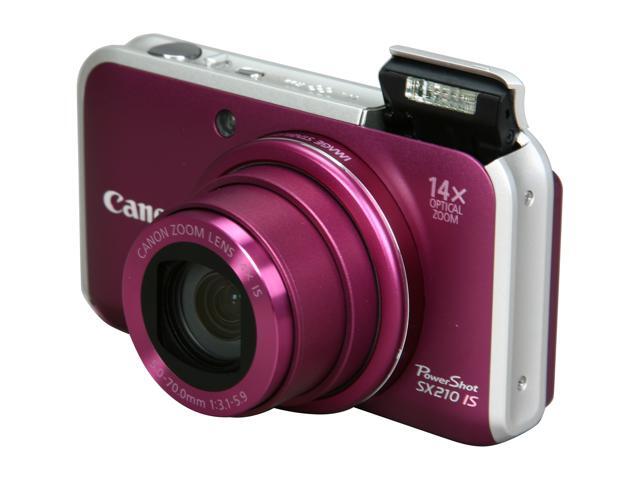 Canon PowerShot SX210 IS Purple 14.1 MP 28mm Wide Angle Digital Camera ...
