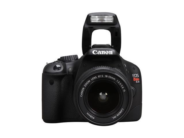 Canon EOS Rebel T2i Black Digital SLR Camera w/ EF-S 18-55mm f/3.5-5.6 ...