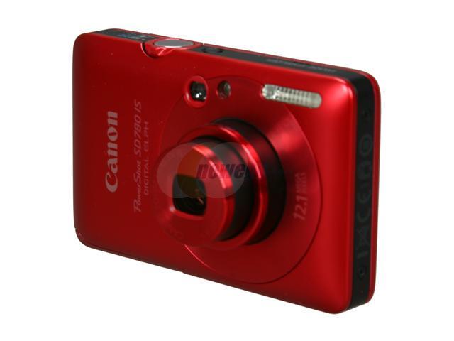Refurbished: Canon PowerShot SD780 IS Red 12.1 MP Digital Camera ...