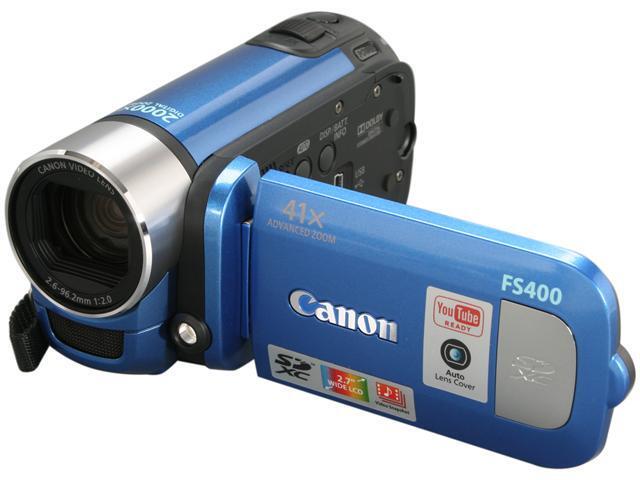 Canon FS400 Blue HDD/Flash Memory Camcorder - Newegg.com