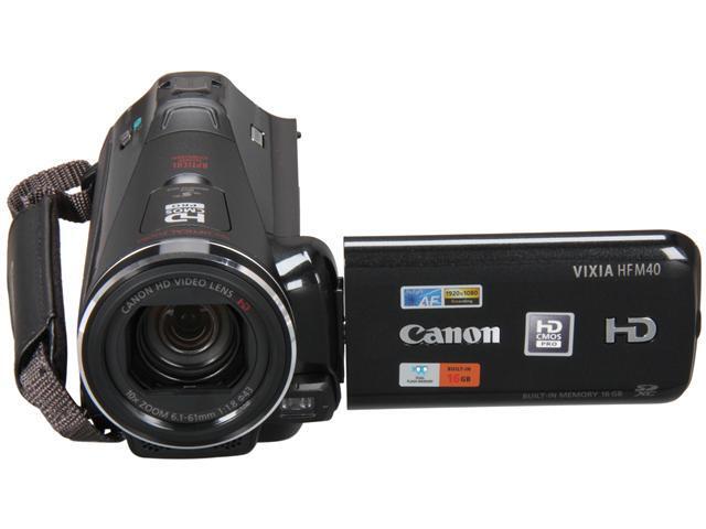 Canon VIXIA HF M40 Black High Definition HDD/Flash Memory Camcorder ...