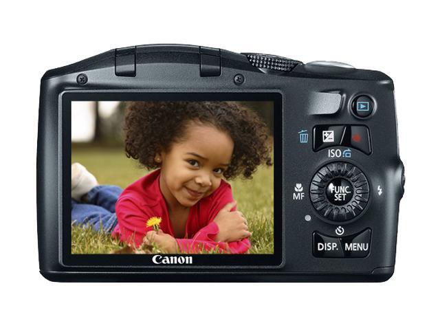 Canon PowerShot SX150 IS Black 14.1 MP 28mm Wide Angle Digital Camera ...