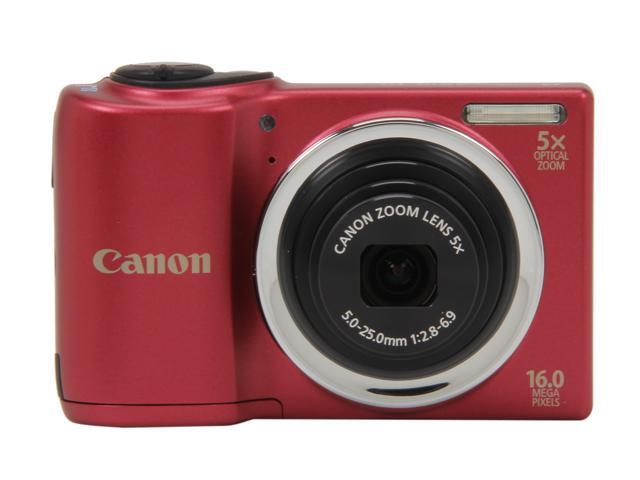 Canon PowerShot A810 Red 16 MP 28mm Wide Angle Digital Camera - Newegg.com