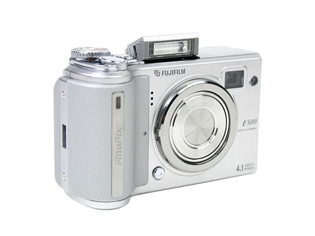 FUJIFILM FinePix E500 Silver 4.1MP 28mm Wide Angle Digital Camera ...