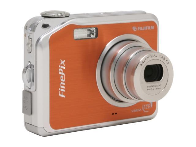FUJIFILM V10 Orange 5.1 MP Digital Camera - Newegg.com