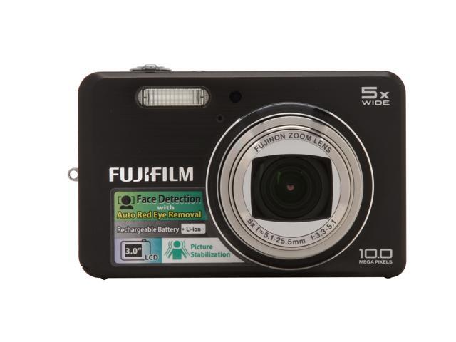 FUJIFILM FinePix J150W Black 10 MP 28mm Wide Angle Digital Camera ...