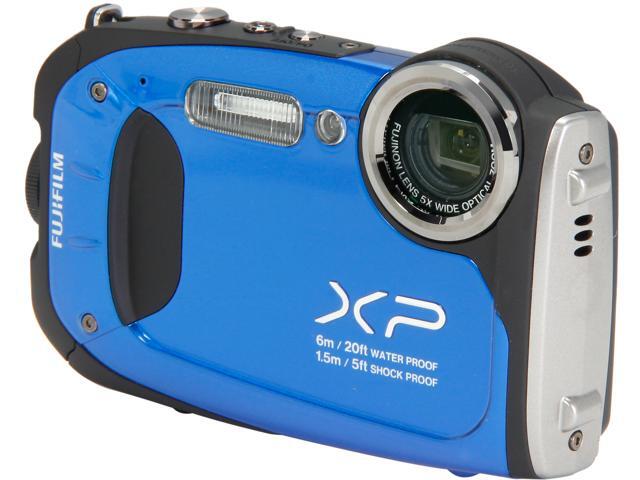 Refurbished: FUJIFILM FinePix XP60 Blue 16.4 MP 2.7" 230K Action Camera - Newegg.com