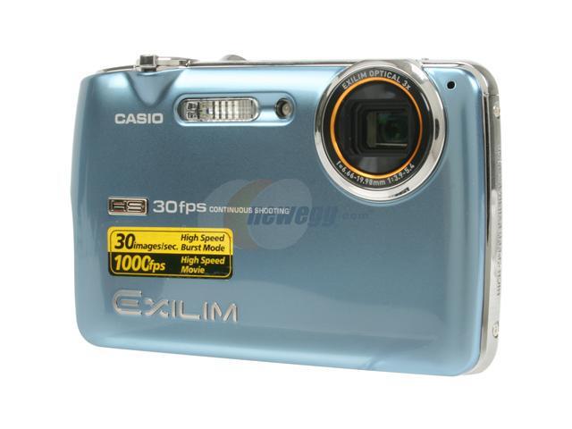 CASIO EXILIM EX-FS10 Blue 9.1 MP Digital Camera - HIGH-SPEED - Newegg.com