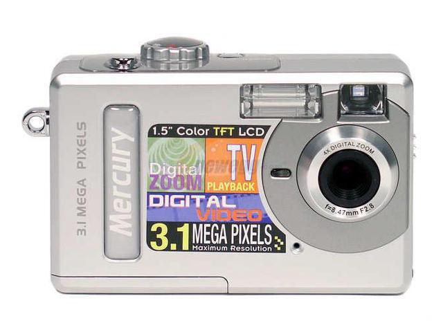Open Box: Mercury 3.1 Classic Cam Silver 3.1MP Digital Camera - Newegg.com