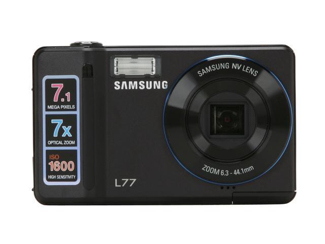 SAMSUNG L77 Black 7.1 MP Digital Camera - Newegg.com
