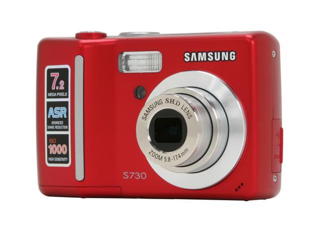 SAMSUNG S730 Red 7.2 MP Digital Camera - Newegg.com