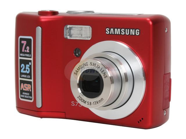 SAMSUNG S73 Red 7.2 MP Digital Camera - Newegg.com