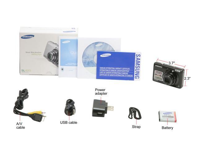 SAMSUNG SL420 Black 10.2 MP Digital Camera - Newegg.com