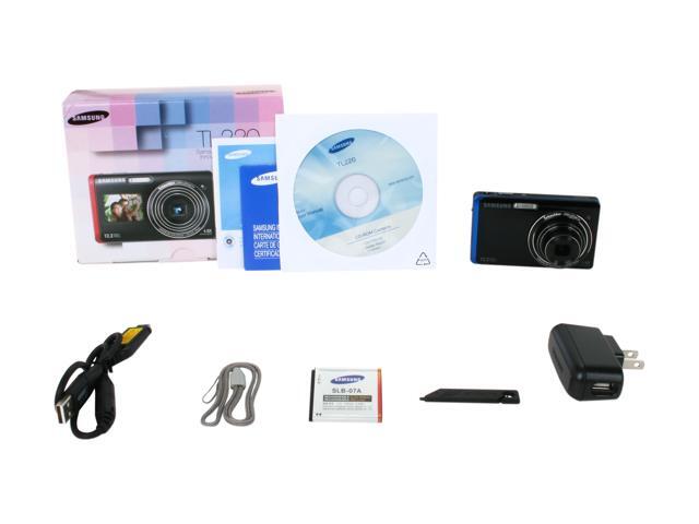SAMSUNG DualView TL220 Black/Blue 12.2 MP 27mm Wide Angle Digital ...