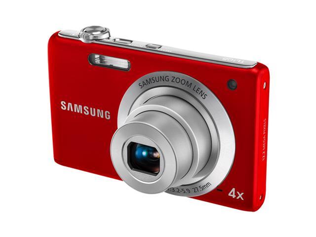 SAMSUNG TL105 Red 12.2 MP 27.5mm Wide Angle Digital Camera - Newegg.com