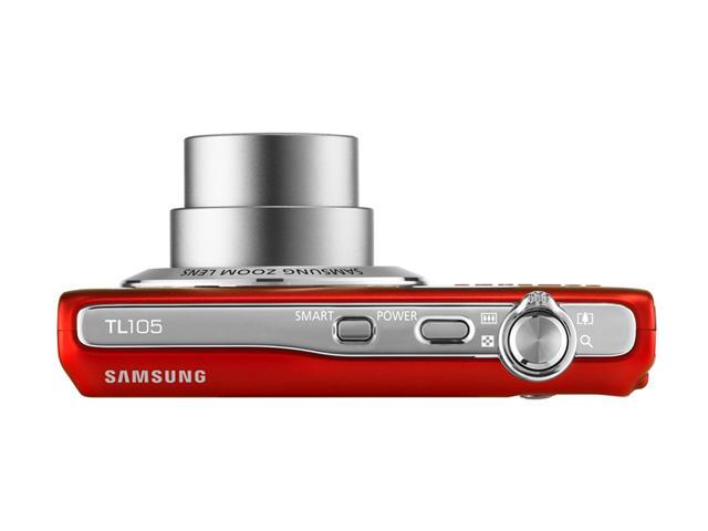 SAMSUNG TL105 Red 12.2 MP 27.5mm Wide Angle Digital Camera - Newegg.com
