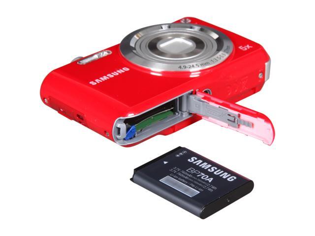 SAMSUNG SL50 Tomato Orange 10.2 MP 27mm Wide Angle Digital Camera ...