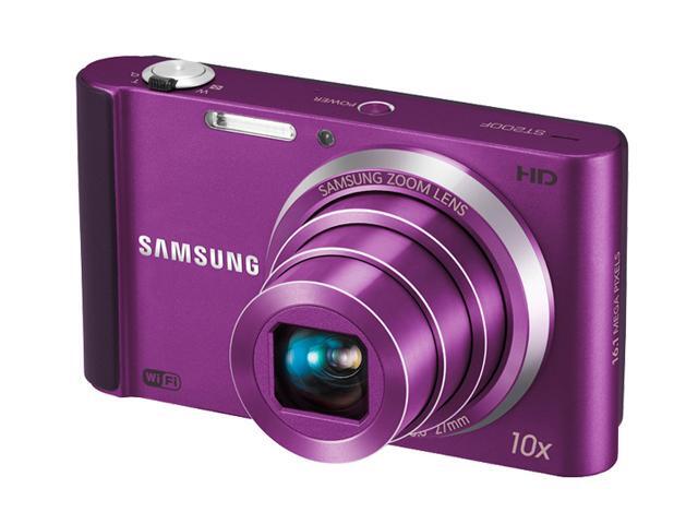 SAMSUNG ST200F Plum 16.1 MP 27mm Wide Angle Wireless-enabled Smart ...