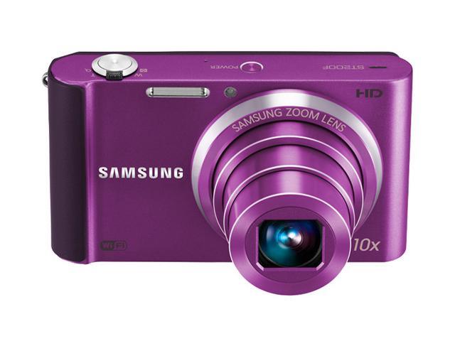 SAMSUNG ST200F Plum 16.1 MP 27mm Wide Angle Wireless-enabled Smart ...