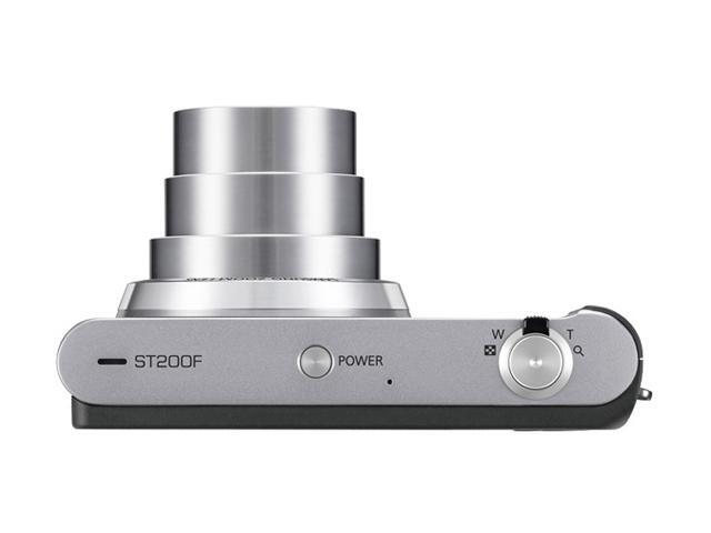 SAMSUNG ST200F Silver 16.1 MP 27mm Wide Angle Wireless-enabled Smart ...