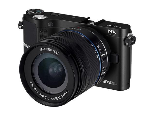 SAMSUNG NX210 (EV-NX210ZBSBUS) Black Compact System Camera w/ 18-55mm ...