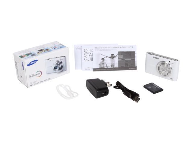SAMSUNG ST150F EC-ST150FBPWUS White 16.2 MP Compact Smart Camera ...