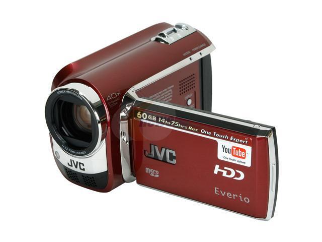 Refurbished: JVC Everio GZ-MG630 Ruby Red 60 GB Camcorder - Newegg.com