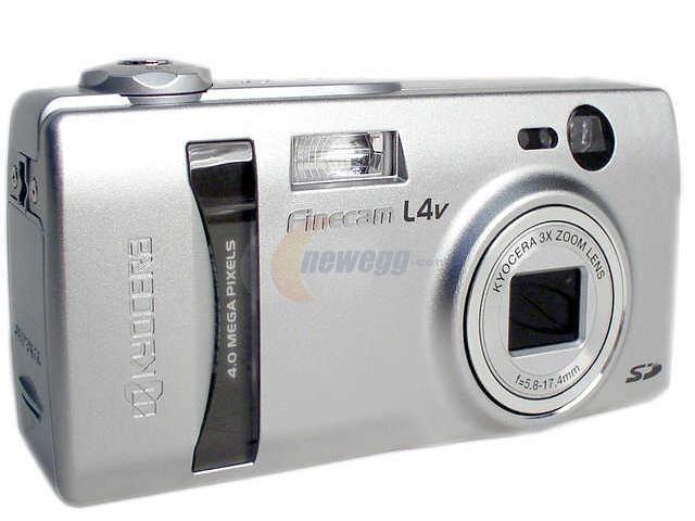 KYOCERA Finecam L4V Silver 4.0 - 4.9 MP Digital Camera - Newegg.com