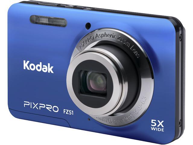 Kodak FZ51-BLU Blue 16.15 Megapixels Wide Angle Friendly Zoom Digital ...