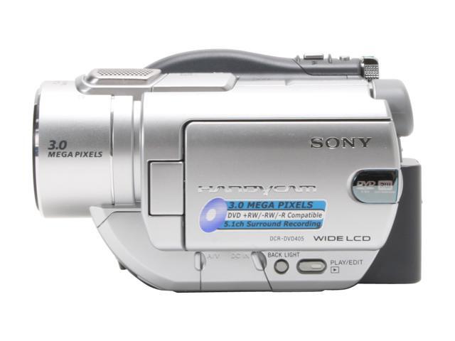 SONY DCR-DVD405 Silver 2.7"Touch Panel LCD 3MP 10X Optical Zoom DVD ...