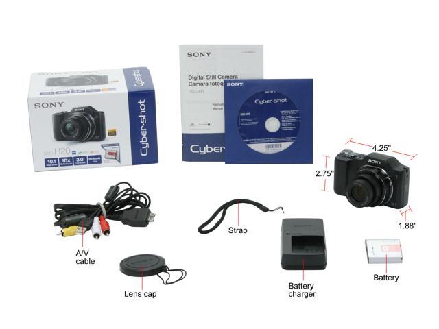 SONY Cyber-shot DSC-H20 Black 10.1 MP Digital Camera - Newegg.com