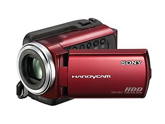 SONY DCR-SR47 Red 60GB HDD Handycam Camcorder - Newegg.com