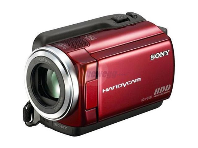 SONY DCR-SR47 Red 60GB HDD Handycam Camcorder - Newegg.com