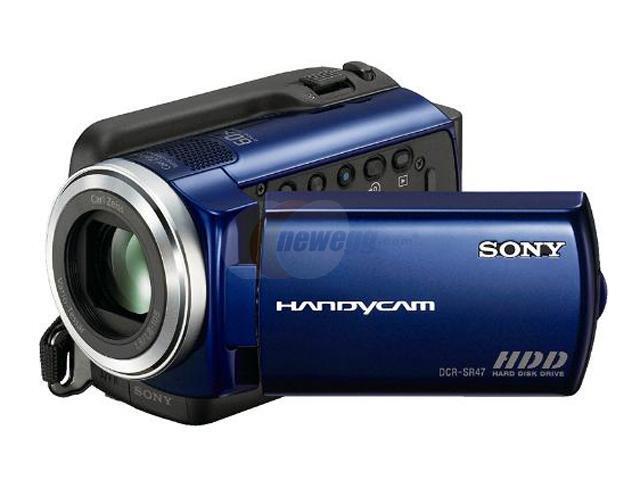 SONY DCR-SR47 Blue 60GB HDD Handycam Camcorder - Newegg.com