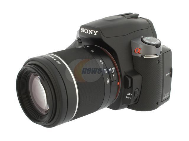 SONY a330 Black Digital SLR Camera w/ DT 18-55mm f/3.5-5.6 and 55-200mm ...