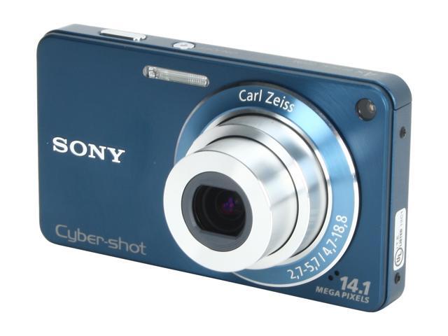 SONY Cyber-shot DSC-W350 Blue 14.1 MP 26mm Wide Angle Digital Camera ...