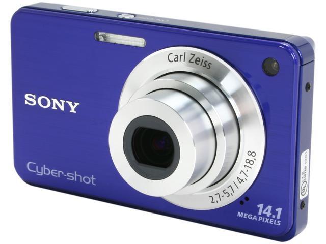 SONY DSCW560/L Blue 14.1 MP 26mm Wide Angle Digital Camera - Newegg.com