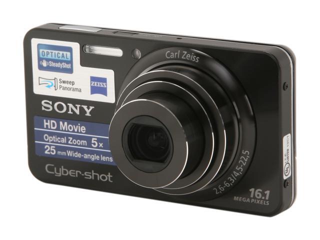 SONY DSCW570/B Black 16.1 MP 25mm Wide Angle Digital Camera - Newegg.com