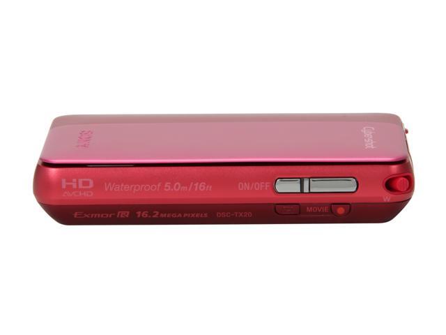 SONY Cyber-shot DSC-TX20/P Pink 16 MP Digital Camera - Newegg.com