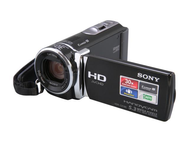SONY HDR-CX190/B Black Full HD Camcorder - Newegg.com