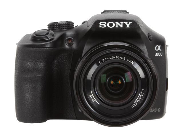 SONY Alpha A3000 ILCE-3000K/B ILCE3000K/B Black Interchangeable Lens ...