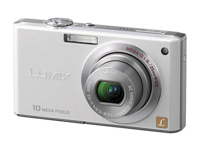 Panasonic LUMIX DMC-FX37 White 10.1 MP 25mm Wide Angle Digital Camera ...