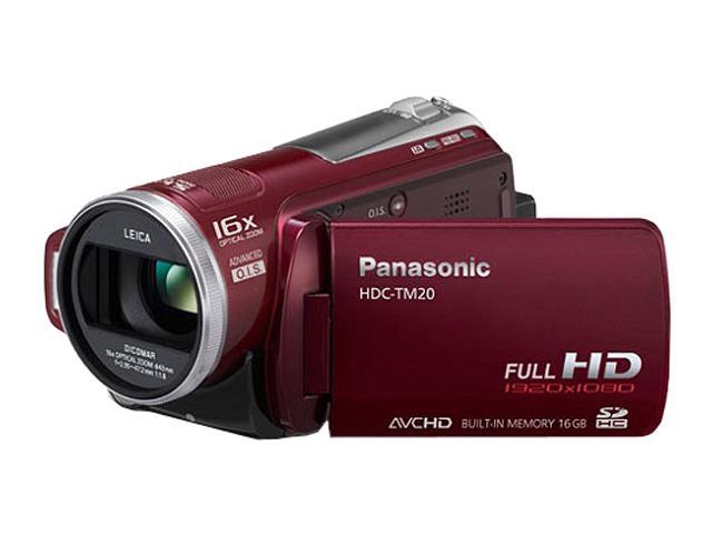 Panasonic HDC-TM20 Red 16GB Full HD Camcorder - Newegg.com