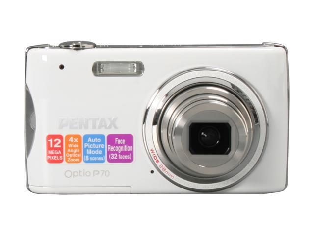 PENTAX Optio P70 White 12 MP 27.5mm Wide Angle Digital Camera - Newegg.com