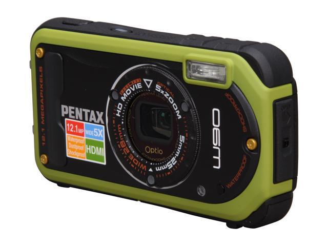 PENTAX Optio W90 Pistachio Green 12.1 MP Waterproof Shockproof 28mm ...