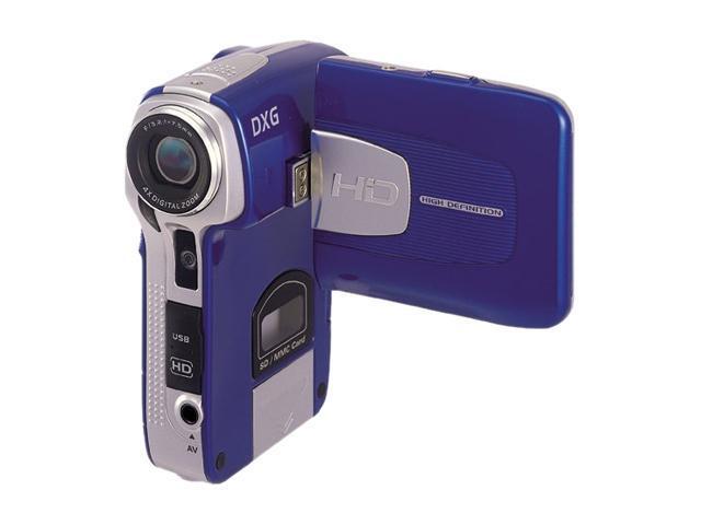 DXG DXG-579V Blue 5.0 MP CMOS 2.4" 153K LCD 4x Digital Compact 720p HD ...