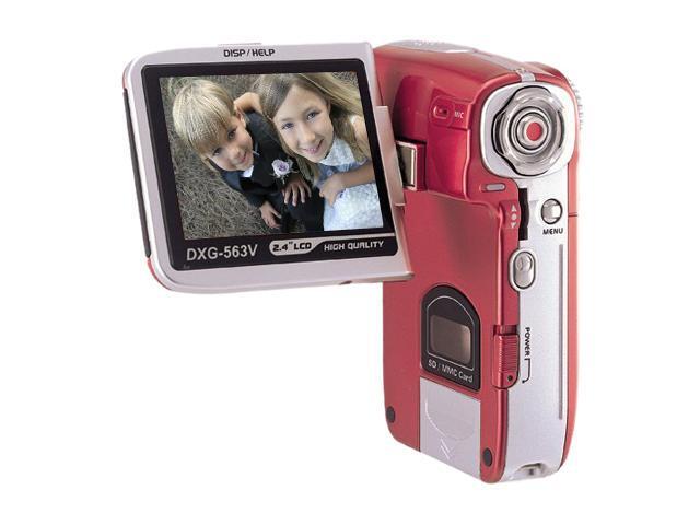 DXG DXG-563V Red 2.4" 115K LCD Ultra-compact Digital Camcorder - Newegg.com