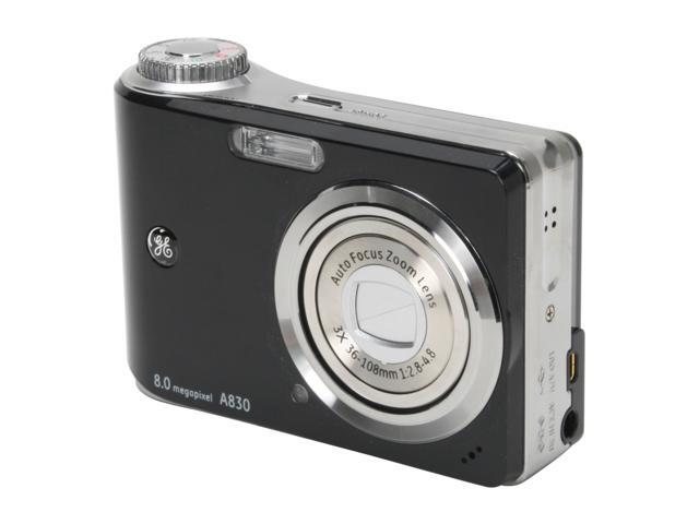 GE A830 Black 8.0 MP Digital Camera - Newegg.com