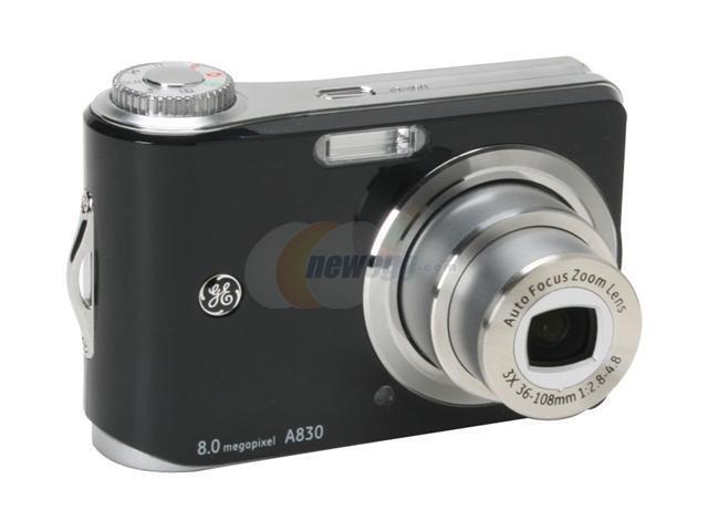 GE A830 Black 8.0 MP Digital Camera - Newegg.com