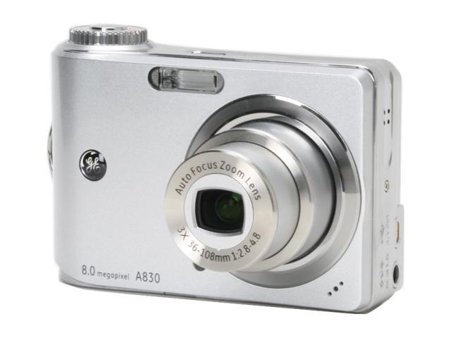 GE A830 Silver 8.0 MP Digital Camera - Newegg.com